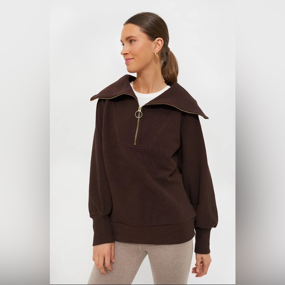 Varley | Sweaters | Varley Vine Half Zip Coffee Bean Size Small | Poshmark